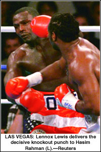 Lewis knocks out Rahman in 4th round - Newspaper - DAWN.COM