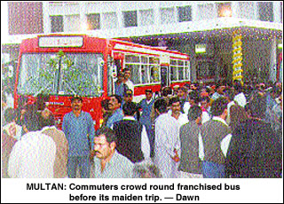 Franchised bus service inaugurated in Multan - Newspaper - DAWN.COM