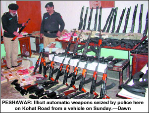 PESHAWAR: Weapons seized, two held - Newspaper - DAWN.COM