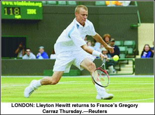Agassi crashes but Hewitt survives - Newspaper - DAWN.COM