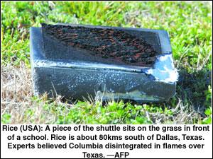 Space Shuttle Columbia Debris Human