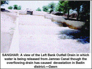 Canal water being released into LBOD - Newspaper - DAWN.COM