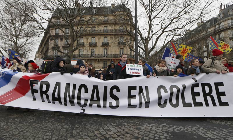 Thousands stage 'Day of Anger' protest against French president - World ...