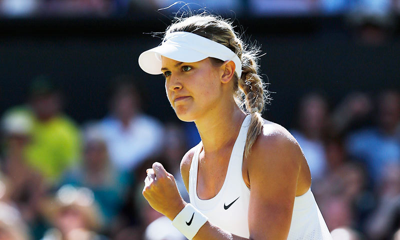 Bouchard powers past Halep to face Kvitova in Wimbledon final - Sport ...