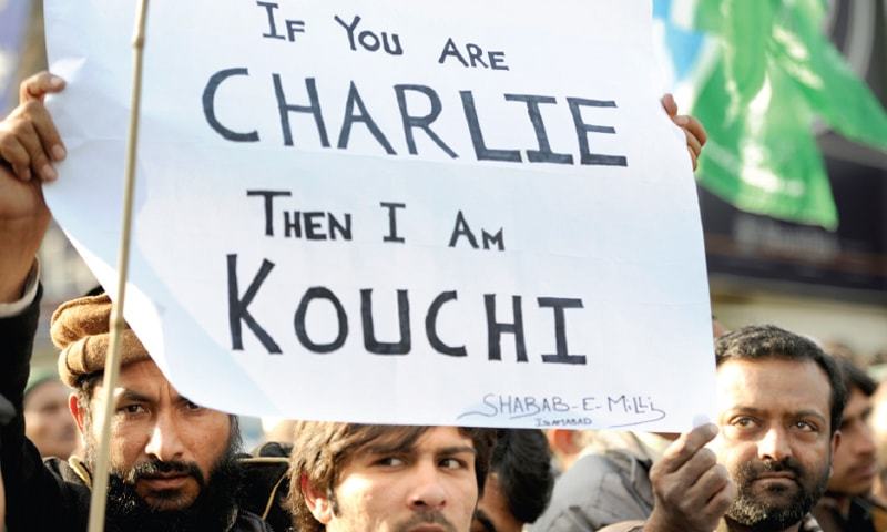 Protesters condemn offensive Charlie Hebdo caricatures - Newspaper ...