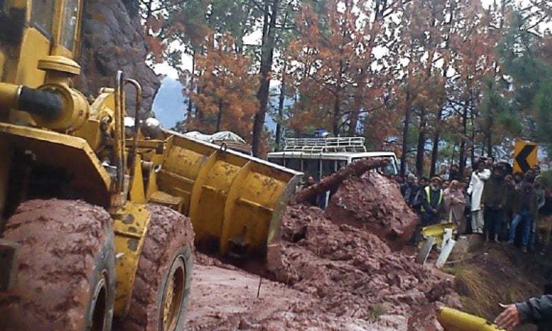 Landslides damage roads, houses in Murree - Newspaper - DAWN.COM