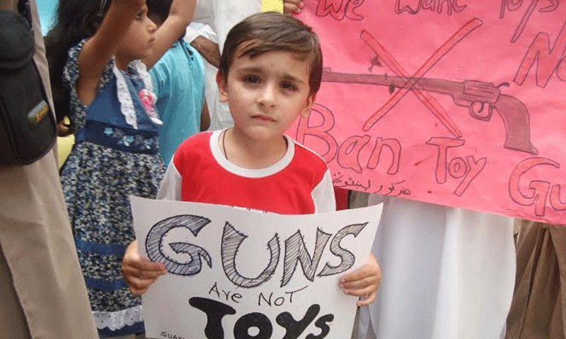 Awareness walk in Swat against toy weapons - Pakistan - DAWN.COM