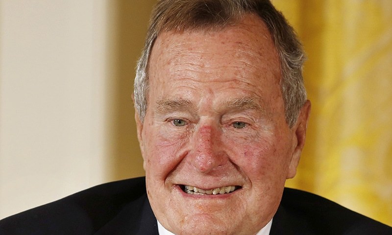 Former US President George HW Bush fractures neck in fall at home ...