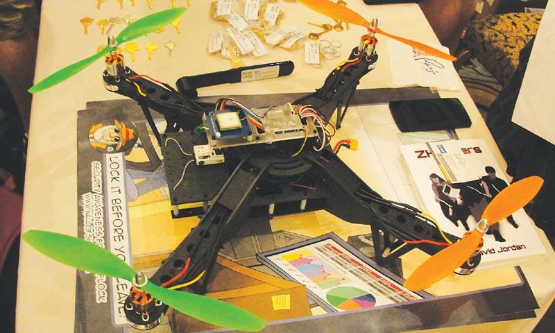 Drone armed with hacking weapons put on display - World - DAWN.COM