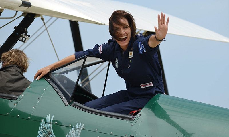 Touchdown: Aviator Tracey Taylor concludes epic three-month flight from ...