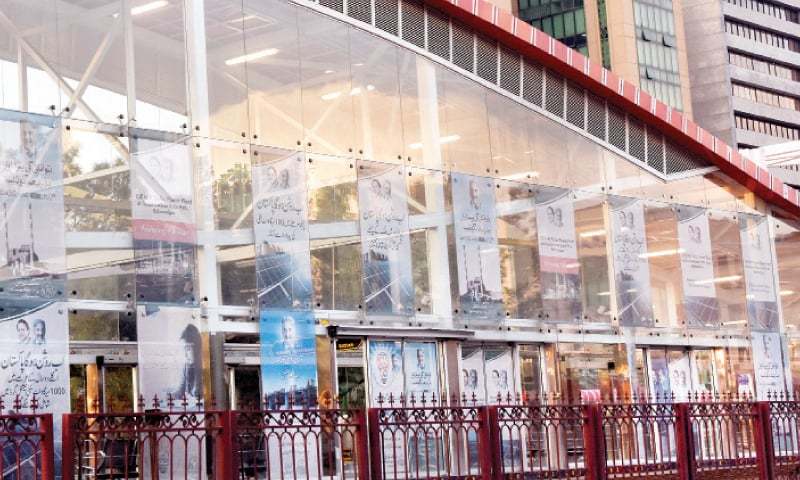 Glass windows at metro stations serving as advertisement space ...