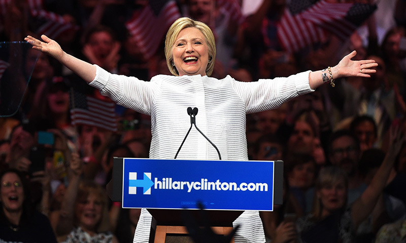 Hailing a milestone, Clinton declares victory in Democratic race ...