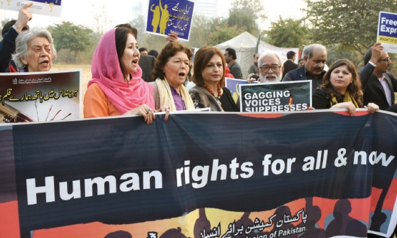 Protest held to draw attention towards human rights violations ...