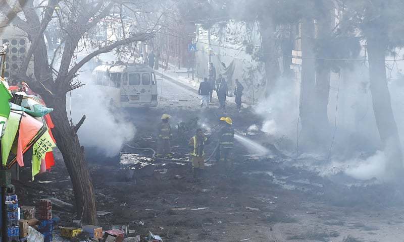 Blast targets bus in downtown Kabul during rush hour - World - DAWN.COM
