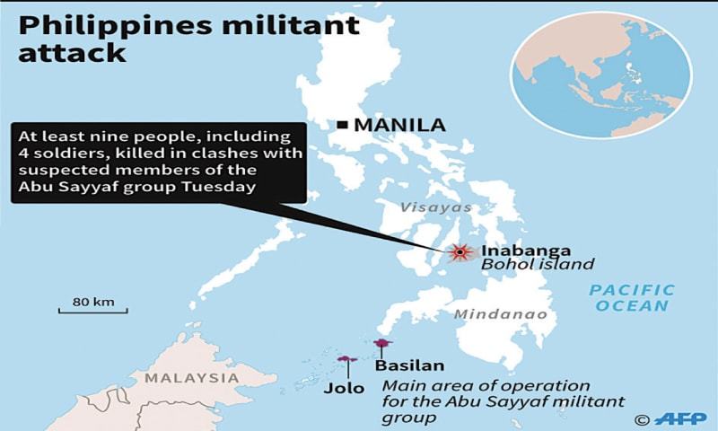 Nine dead as militants attack Philippine tourist island - Newspaper ...
