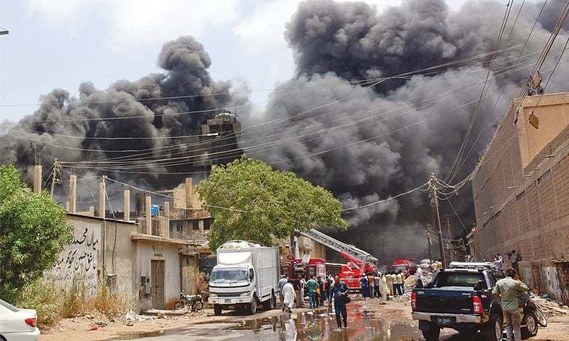 Plastic factory fire put out after six hours of efforts - Newspaper ...