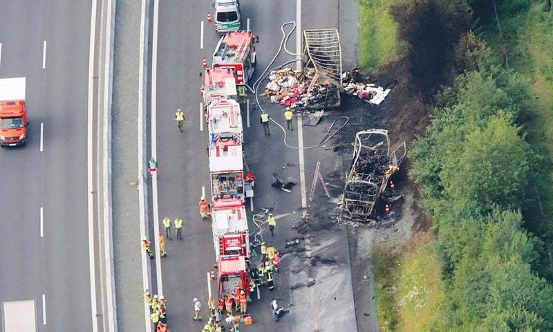 18 killed in Germany bus accident - Newspaper - DAWN.COM