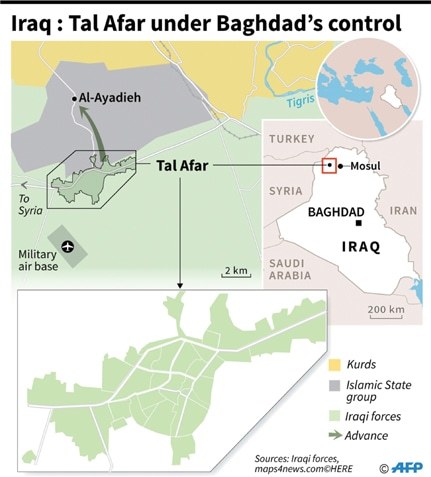 Iraqi military reclaims city of Tal Afar after rapid IS collapse ...