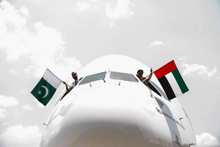 First A380 flight to Pakistan welcomed with pomp and style at Islamabad ...