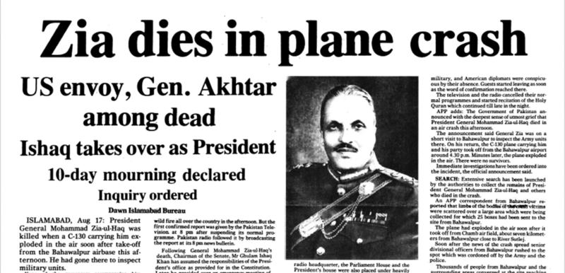 Dawn investigations: Mystery still surrounds Gen Zia’s death, 30 years ...