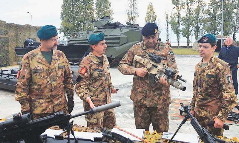 Gen Bajwa meets Italian defence minister, army chief - Newspaper - DAWN.COM