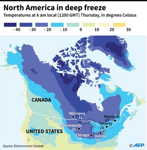 12 dead as Arctic freeze spreads into US northeast - Newspaper - DAWN.COM