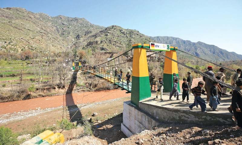 Pedestrian bridge inaugurated in Khyber - Newspaper - DAWN.COM