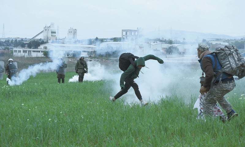 Clashes erupt as Greek police stop migrants from reaching border ...