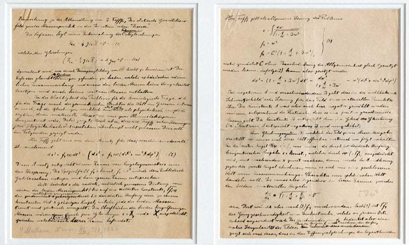 Einstein’s relativity document gifted to Nobel Museum - Newspaper ...