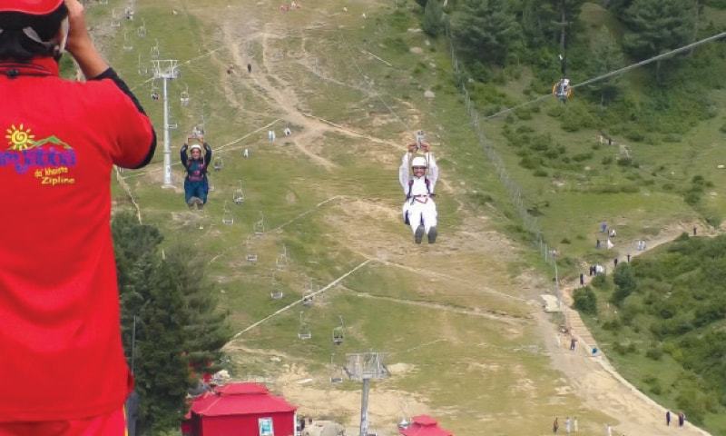 Zip line new tourist attraction in Malam Jabba - Pakistan - DAWN.COM