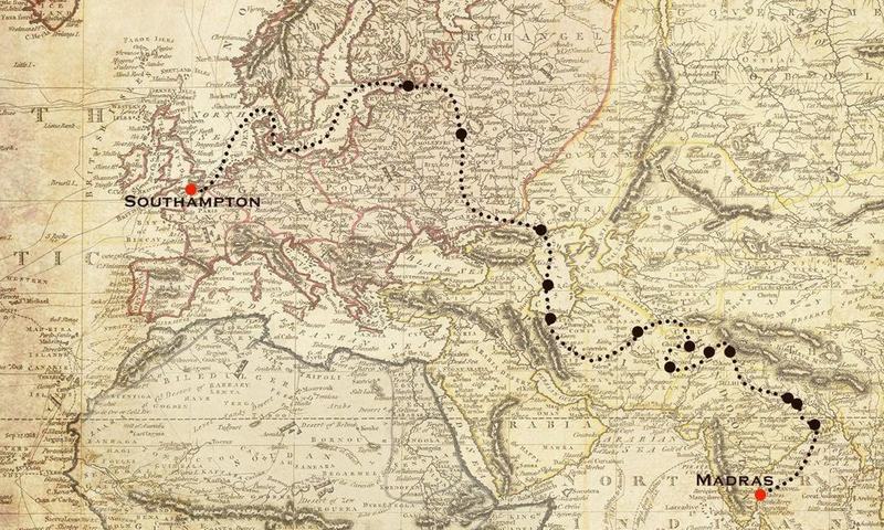 A British merchant’s journey from Madras to England that gives a ...