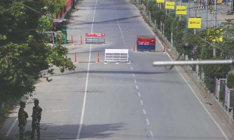 Srinagar turned into a maze of razor wire and steel barriers - World ...