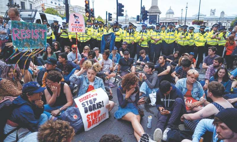 Protests in British cities against PM’s move to suspend parliament ...