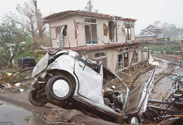 Two die as typhoon batters Japan with ‘unprecedented’ rain - Newspaper ...