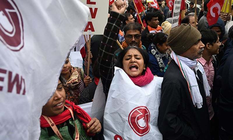 Strike by millions of workers in India hits businesses - World - DAWN.COM