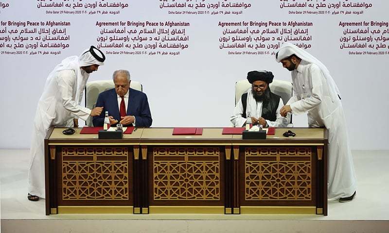 US and Afghan Taliban sign historic troop withdrawal deal in Doha ...