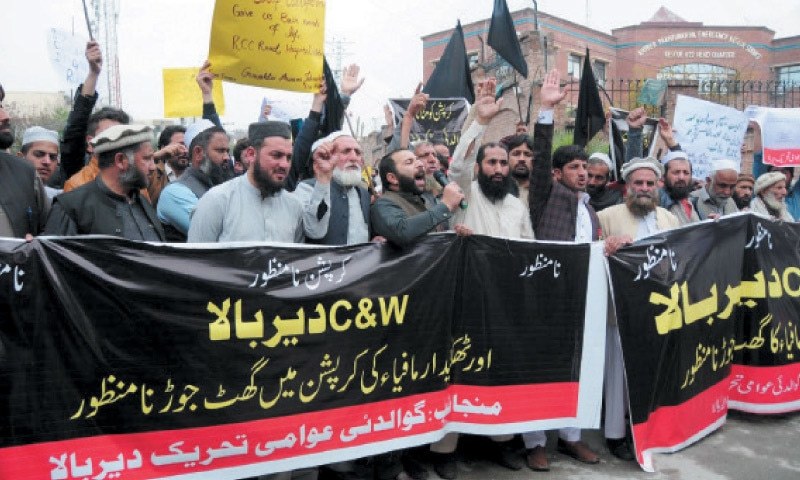Dir people protest delay in construction of roads - Newspaper - DAWN.COM