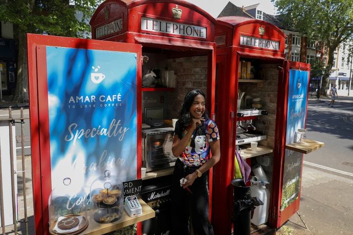 Caffeine calling: London phone boxes serve up coffee after lockdown ...