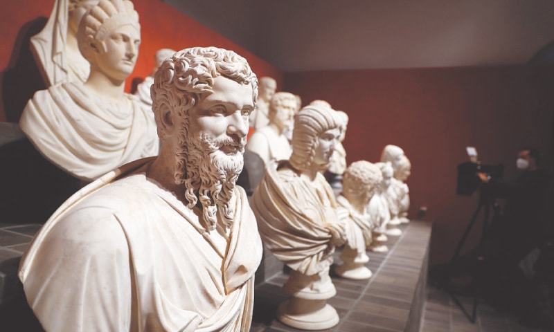 Ancient statues emerge from shadows in Rome show - World - DAWN.COM