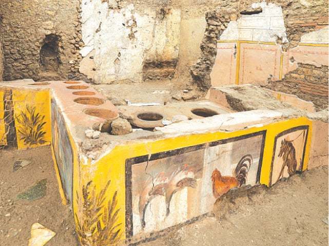 Archaeologists uncover ancient street food shop in Pompeii - Newspaper ...
