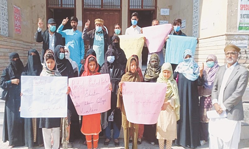 Staff, students protest move to convert Larkana women college to ...