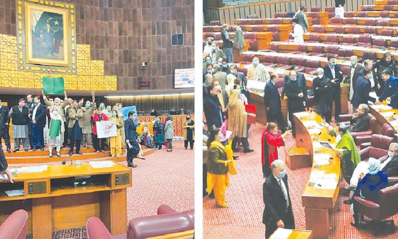 Govt gives up on Senate open vote bill after unruly NA session ...