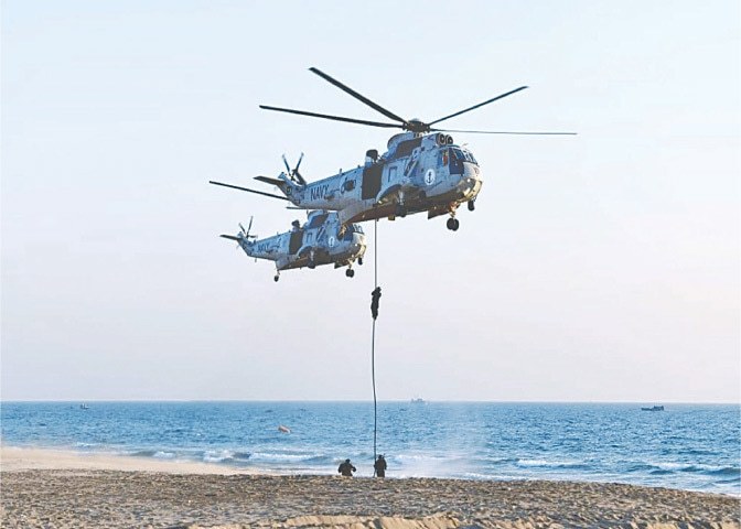 Marines, special forces display skills at naval exercise - Pakistan ...