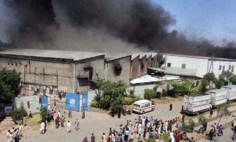 Fire at electronics factory in Lahore put out in three-hour operation ...