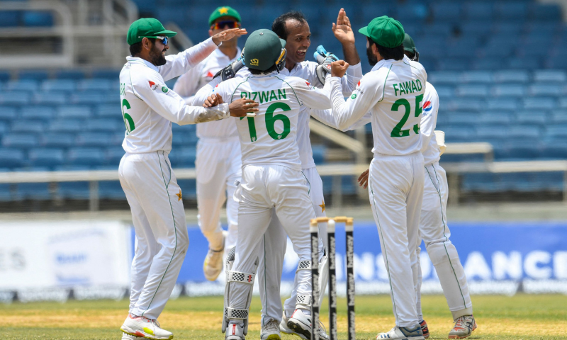 Pakistan edge closer to victory in second Test against West Indies ...
