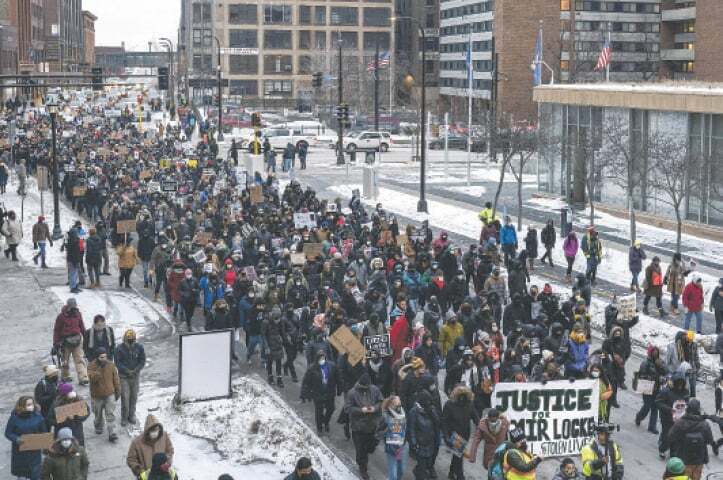Hundreds in Minneapolis protest police killing of black man - Newspaper ...