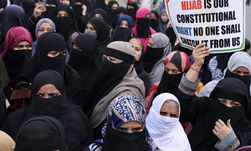 In pictures: Women take to streets in Mumbai as hijab row expands in ...