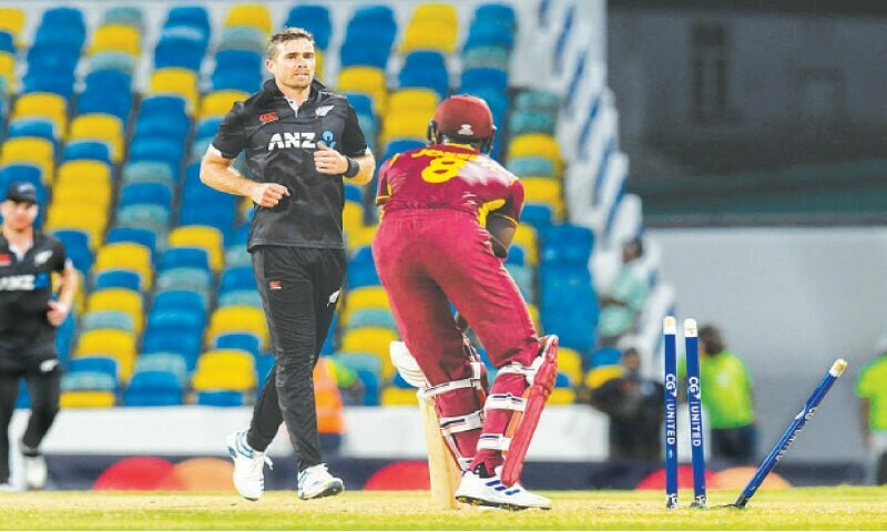 Southee, Boult demolish WI as New Zealand level series - Newspaper - DAWN.COM