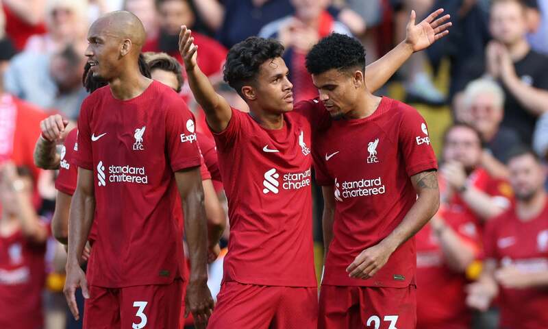 Liverpool hit nine to equal EPL record, Haaland hits City treble ...