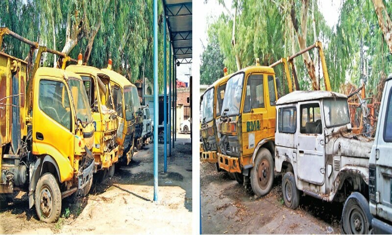 Official vehicles lie abandoned in Rawalpindi parking lot - Pakistan ...